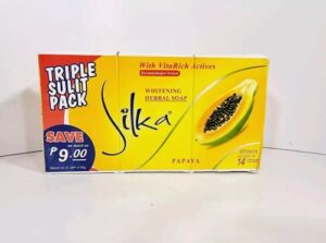 Silka Whitening Herbal Papaya Soap 3 x 90g - Janson Beauty
